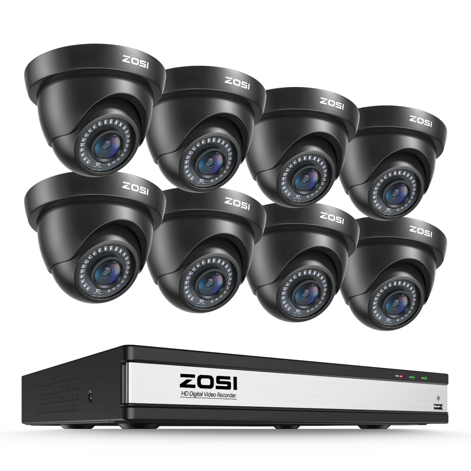 2MP 16CH CCTV DVR Security System - 8pcs C419 Cam & 2TB HDD - ZOSI – Zosi