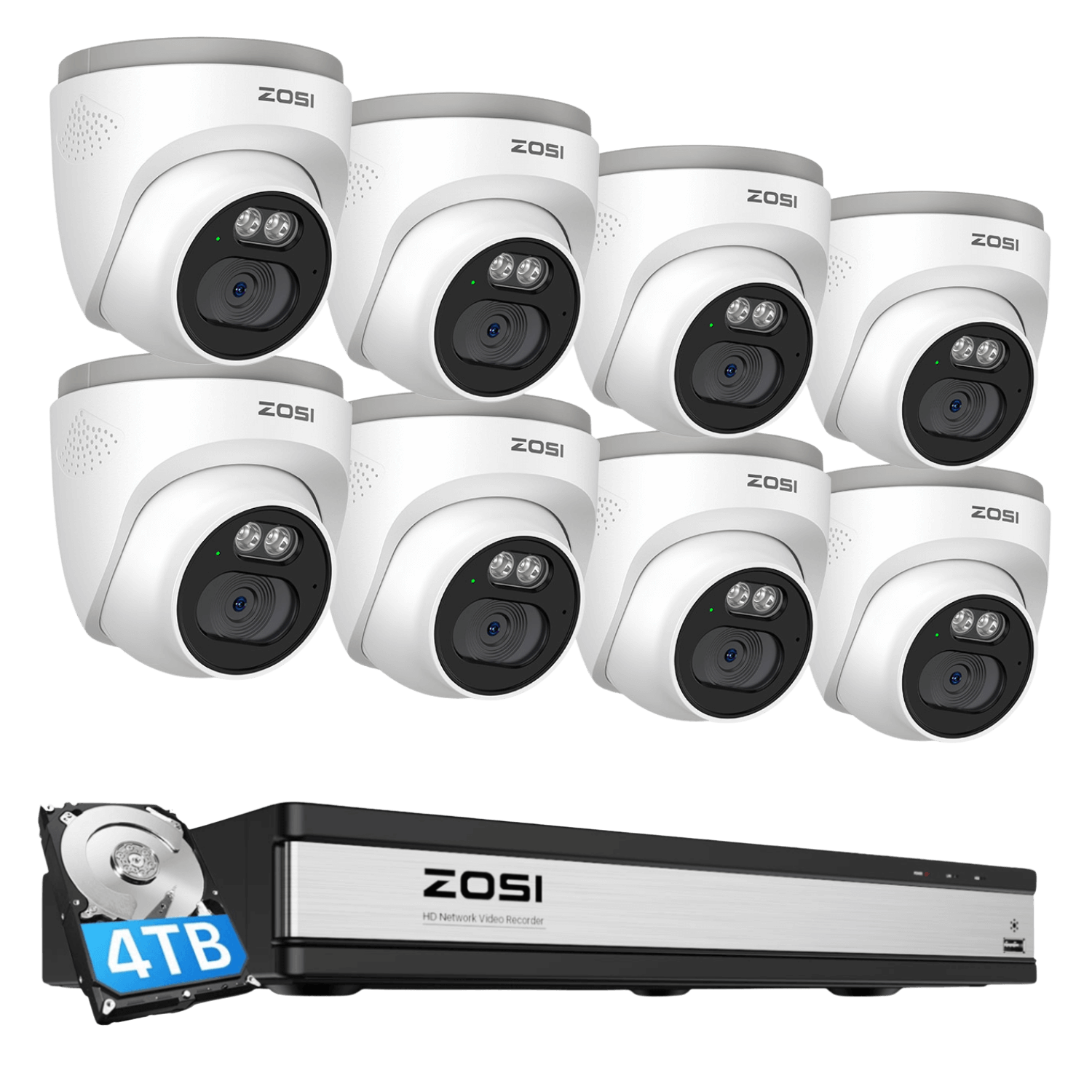 C220 4K 16CH PoE Security Camera System | 100ft IR Night Vision - Zosi