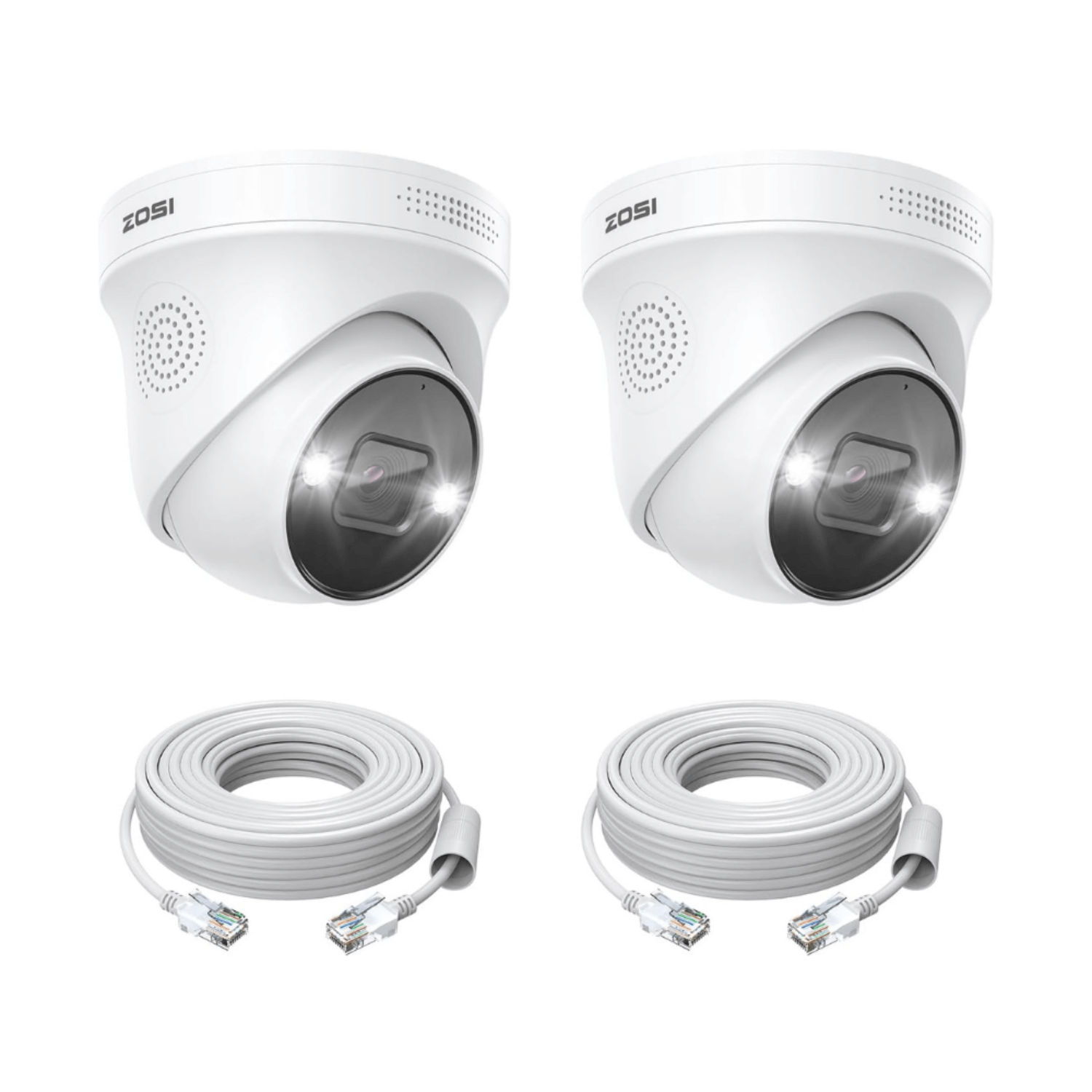 C225 2pcs/4pcs 5MP Add-on PoE Camera + 60ft Ethernet Cable - Zosi