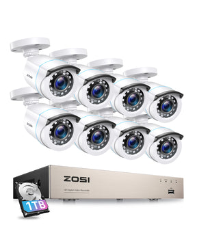 ZG1062B Camera + ZR08VNA DVR | C106 2MP 8CH CCTV Security System - Zosi