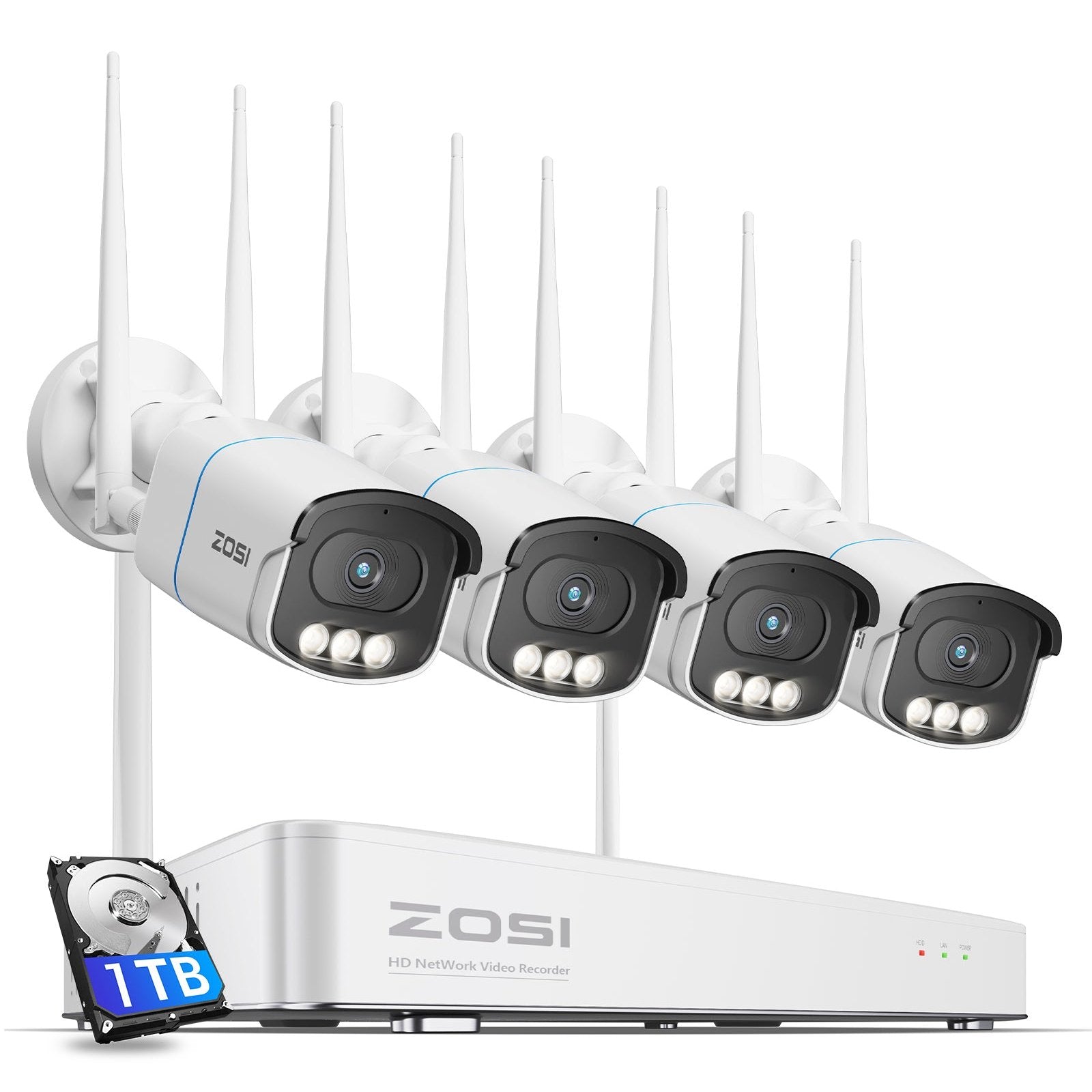 C186A 4K / 5MP Aurora Lux Full-Color WiFi 6 Camera System - Zosi