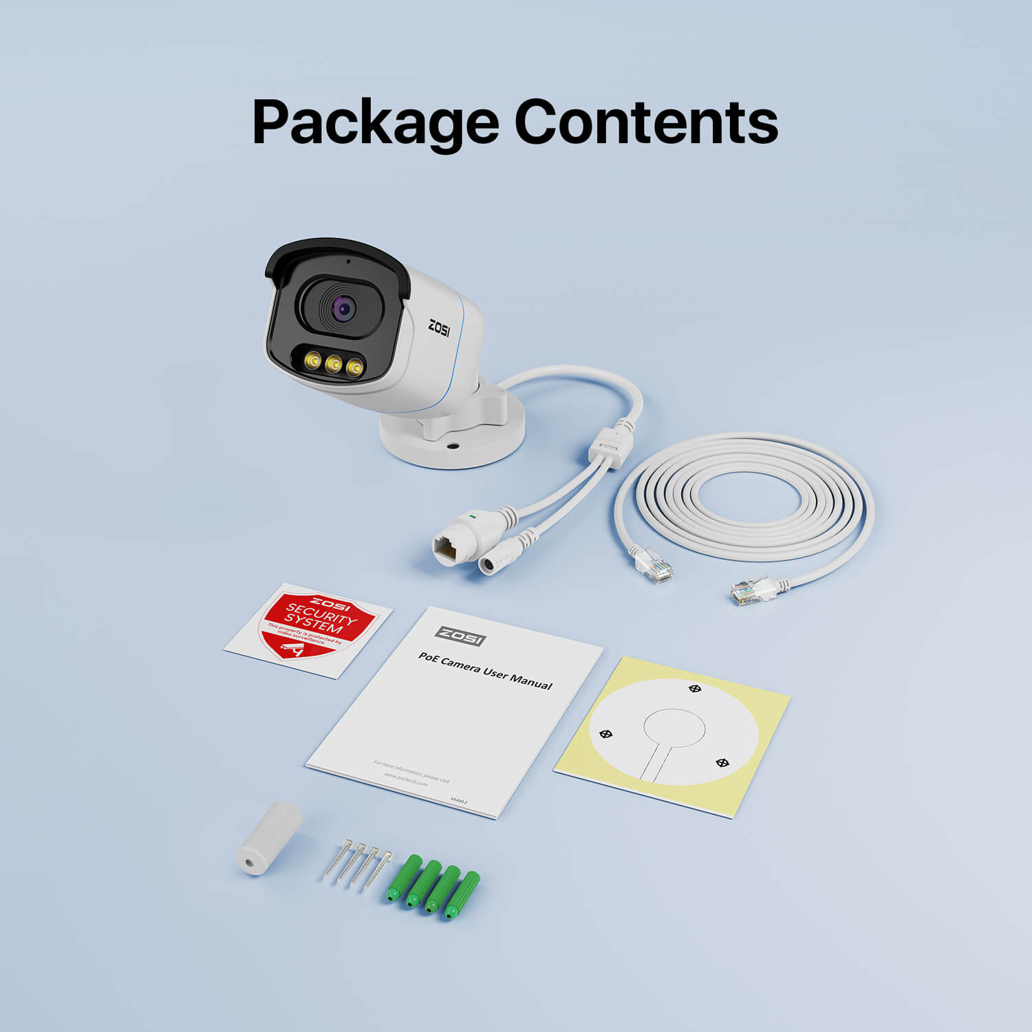 C186 5MP AuroraLux True Color Night Vision PoE Camera - Zosi