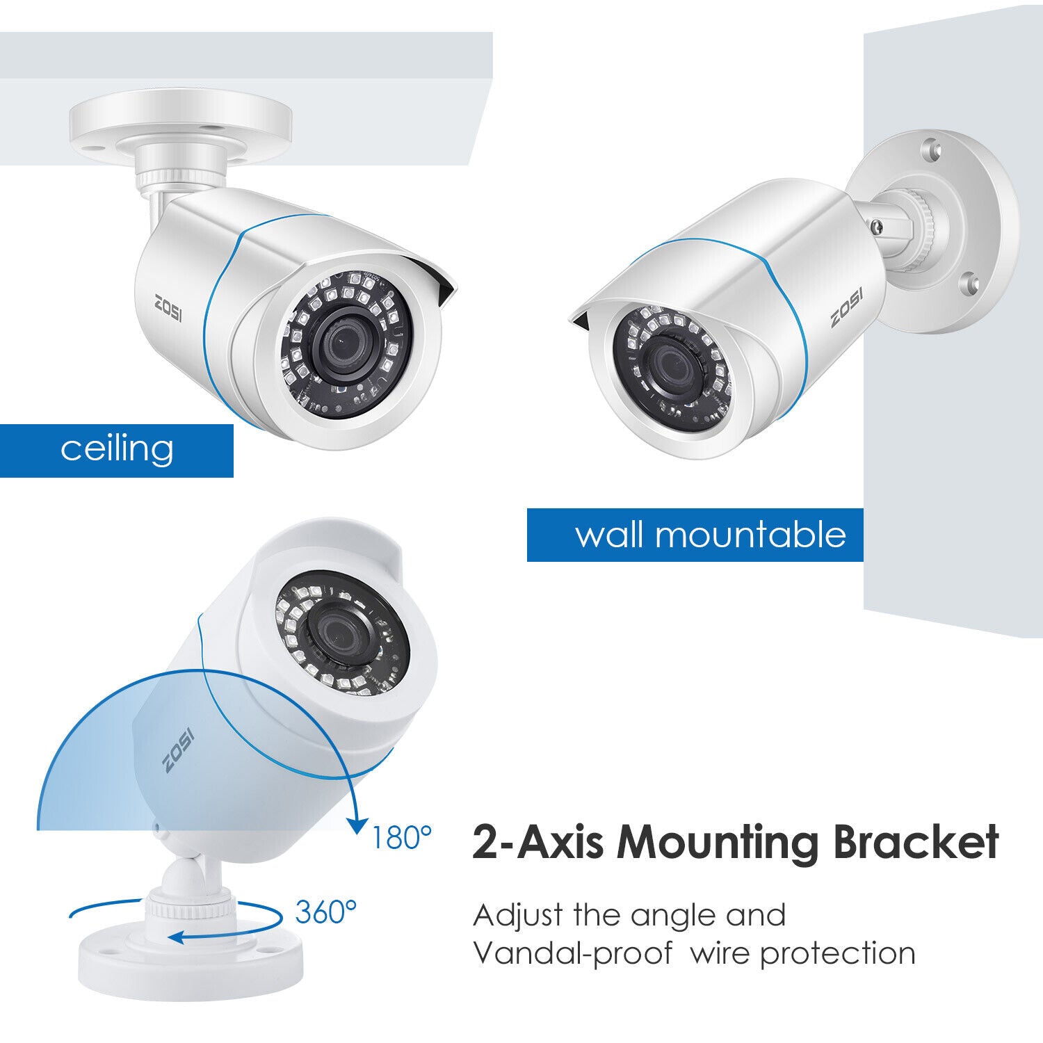 Zozi 1080P 4-in-1 TVI/CVI/AHD/960H CVBS CCTV Security Camera - ZG1062B ...