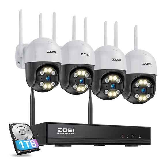 3MP 8CH Pan-Tilt WiFi Security System with C289 Cameras - Zosi